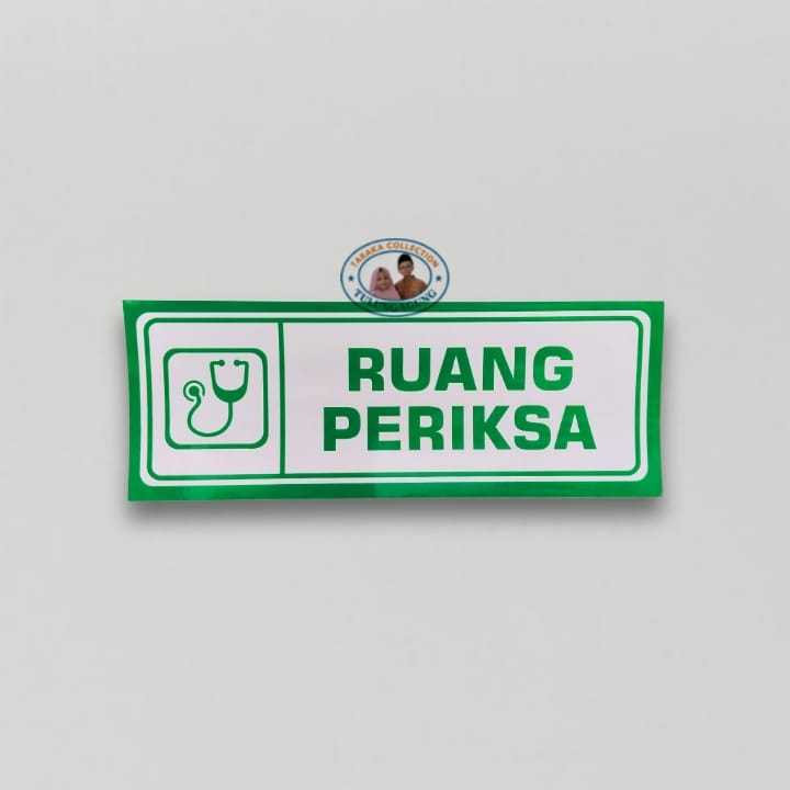 Jual Stiker Nama Ruang Periksa | Stiker Vinyl | Stiker Penanda Nama ...
