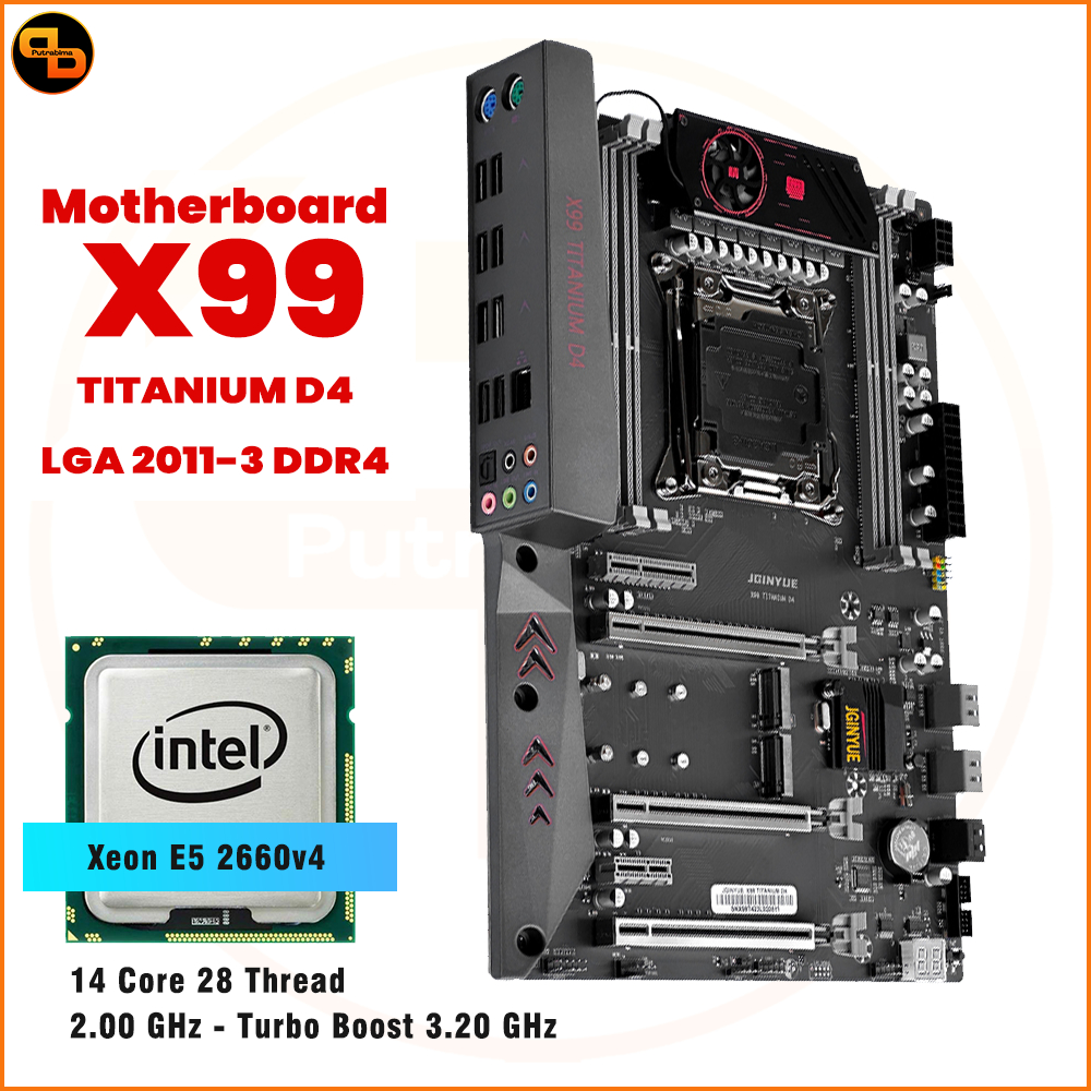 Jual Motherboard x99 Titanium D4 Plus LGA 2011-3 Mobo DDR4 | Shopee ...