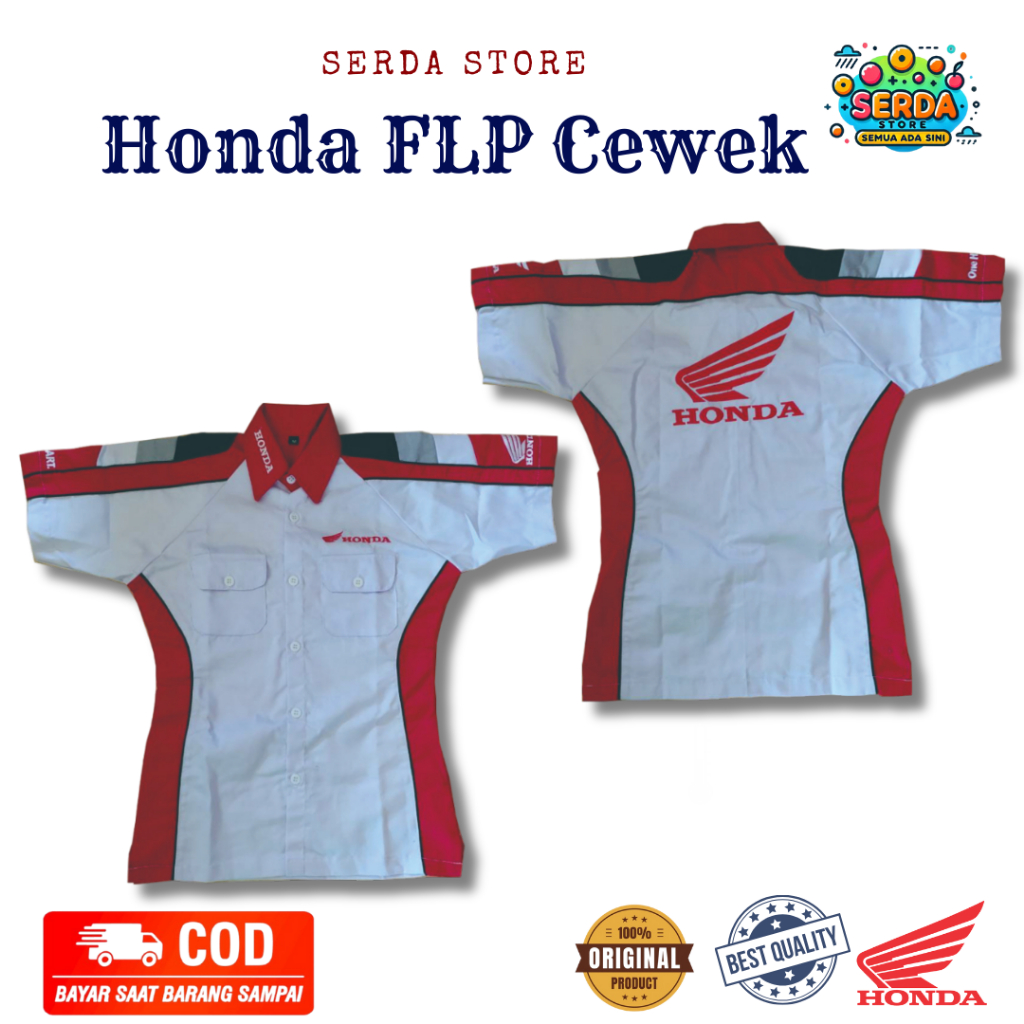 Jual Seragam Honda Frontline People (FLP) Wanita Kerah Merah ...