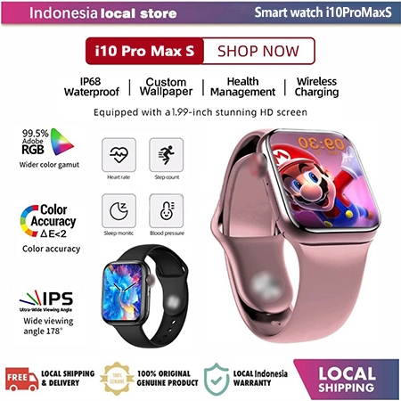 Jual 【Top Seller】Smartwatch i10 Pro Max S 2.3HD Inch AMOLED Touch Screen IP68 Waterproof Android ...
