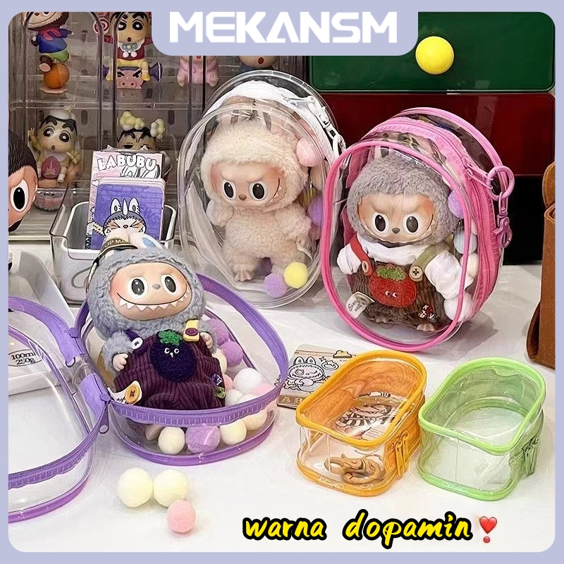 Jual MEKANSM 18.5cm PVC Pop Mart Labubu Transparent Storage bag Tas ...