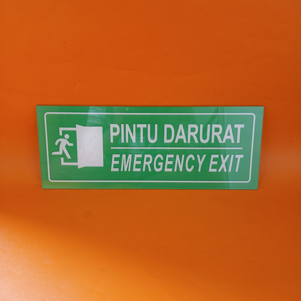 Jual Rambu Akrilik Pintu Darurat/ Akrilik Emergency Exit / Akrilik K3 ...