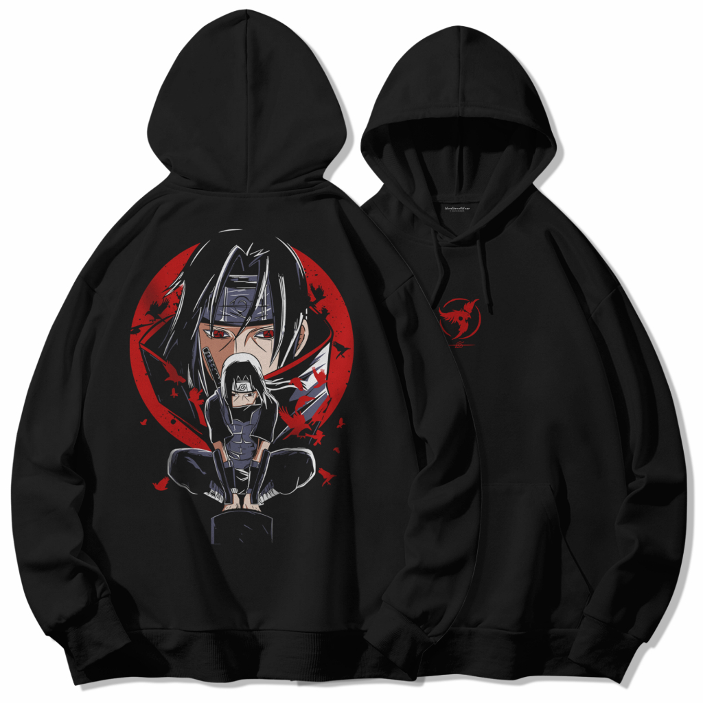 Jual Hoodie Uchiha Itachi Akatsuki 0078 Sweater Anime Fleece Gramasi ...