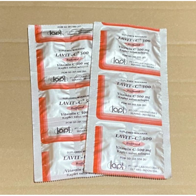 Jual Lavit C 500mg Fc Kaplet (per Strip) | Shopee Indonesia