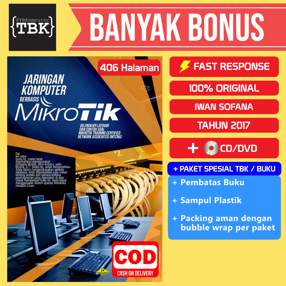 Jual BUKU JARINGAN KOMPUTER BERBASIS MIKROTIK LATIHAN DAN CONTOH SOAL ...