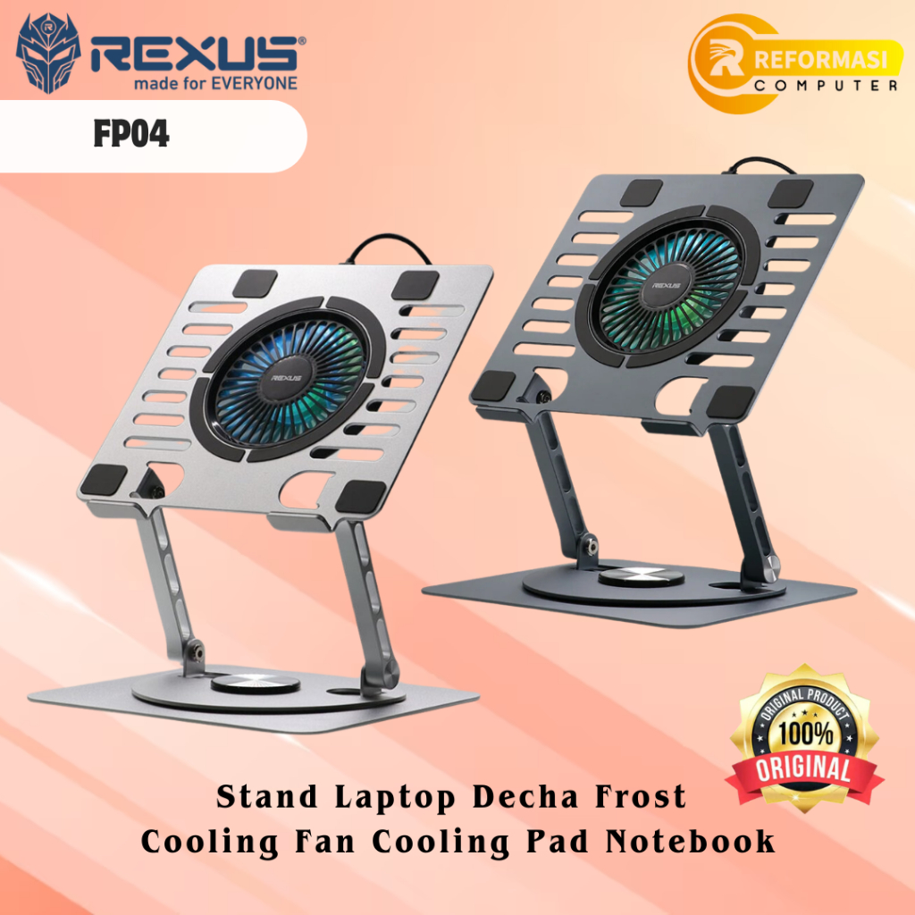 Jual REXUS Stand Laptop Rexus Decha Frost FP04 Cooling Fan Stand Laptop ...