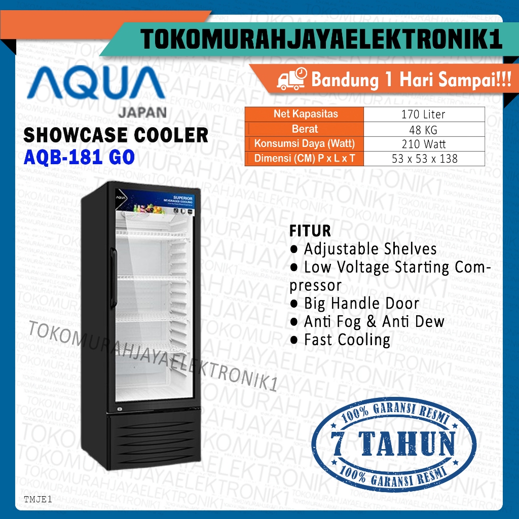Jual Showcase AQUA 4 RAK 170 Liter Low Watt AQB-181 Anti Fog dan Dew ...