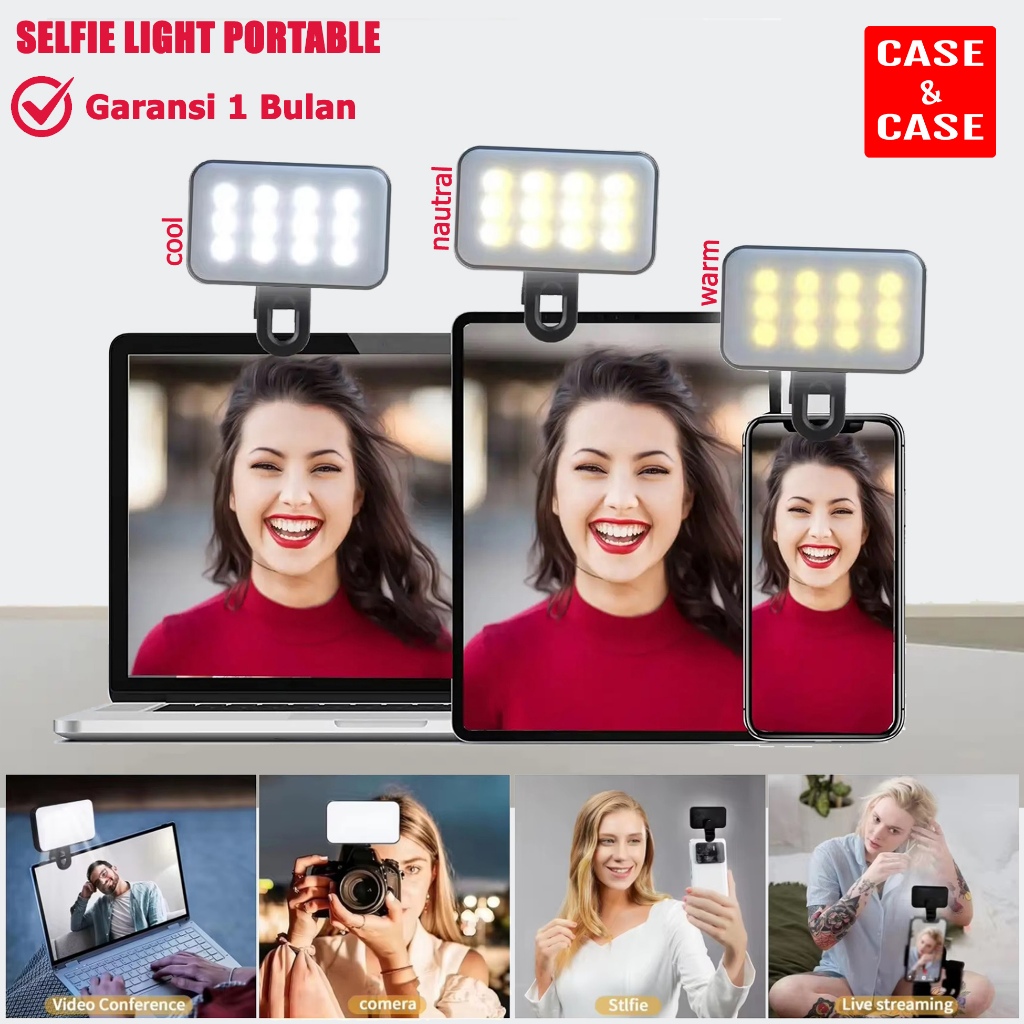 Jual Selfie Light Portable Mini LED Clip Fill Light Live Streaming ...