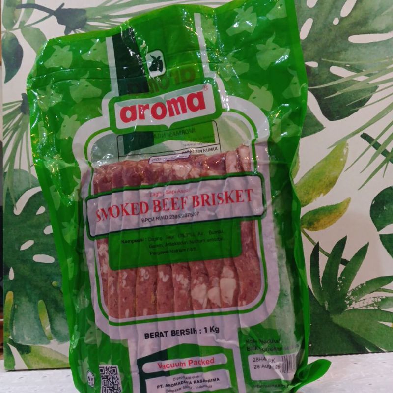 Jual Aroma Smoked Beef Brisket/ Daging Sapi Asap 1kg HALAL | Shopee ...