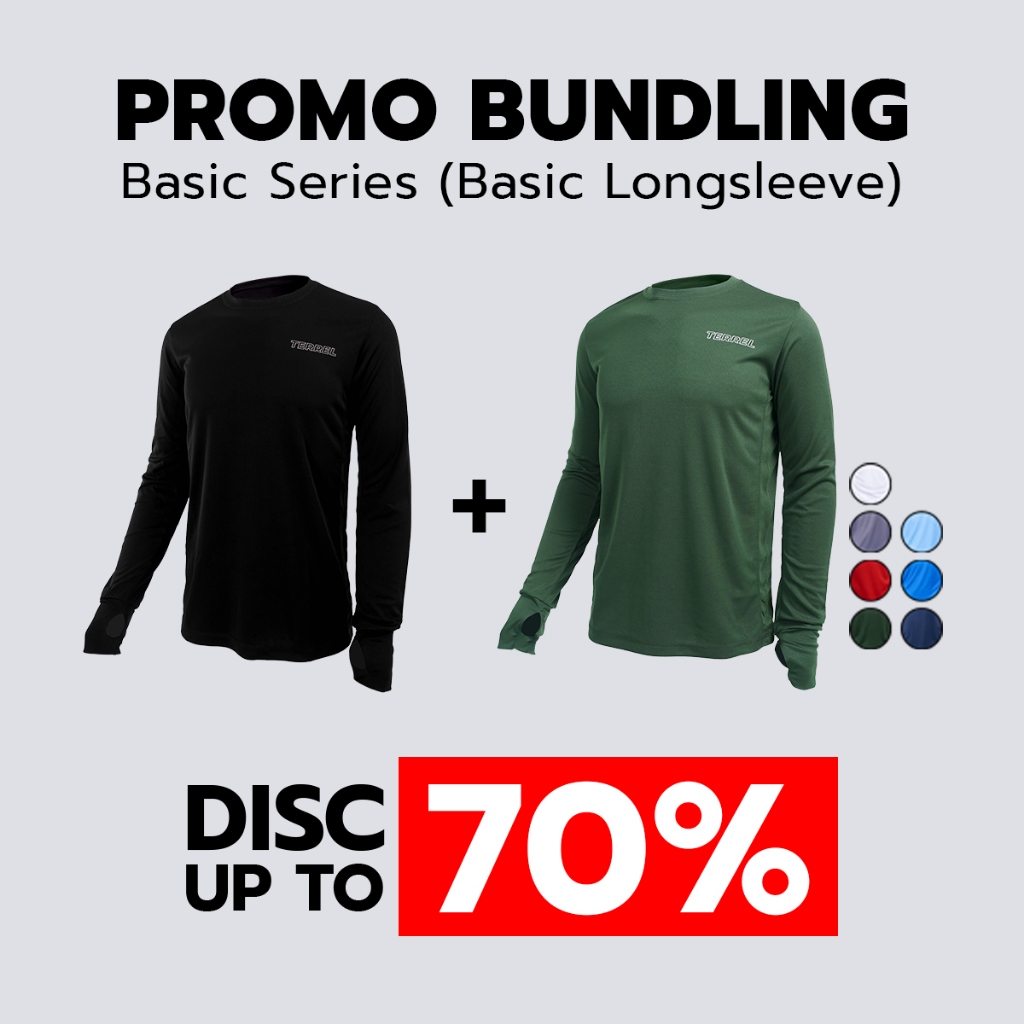 Jual Terrel Paket Bundling 2 pcs Basic Long Sleeve + All Variant Man | Shopee Indonesia