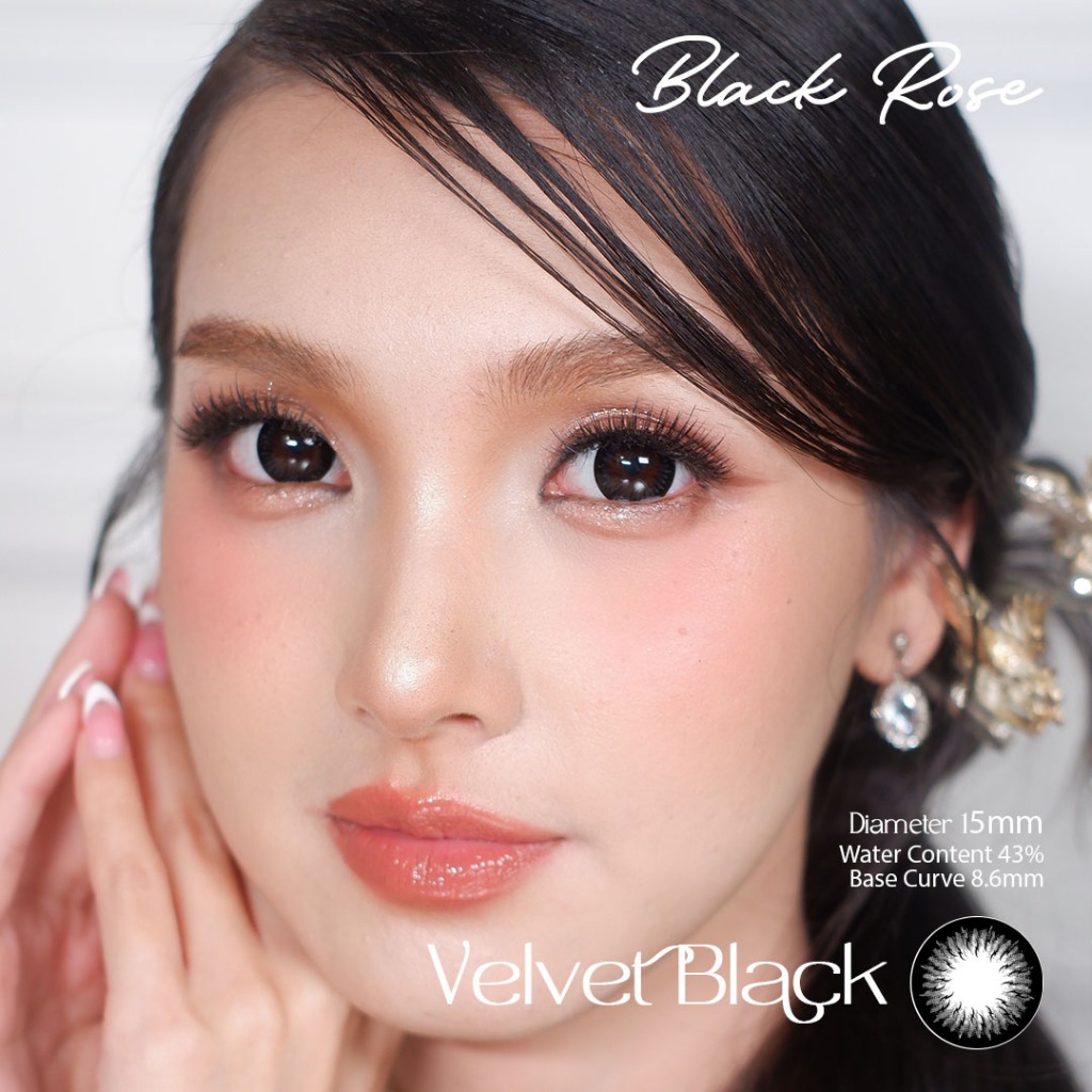 Jual [COD] Full Color Black Rose Softlens - MINUS & NORMAL ! Diameter ...