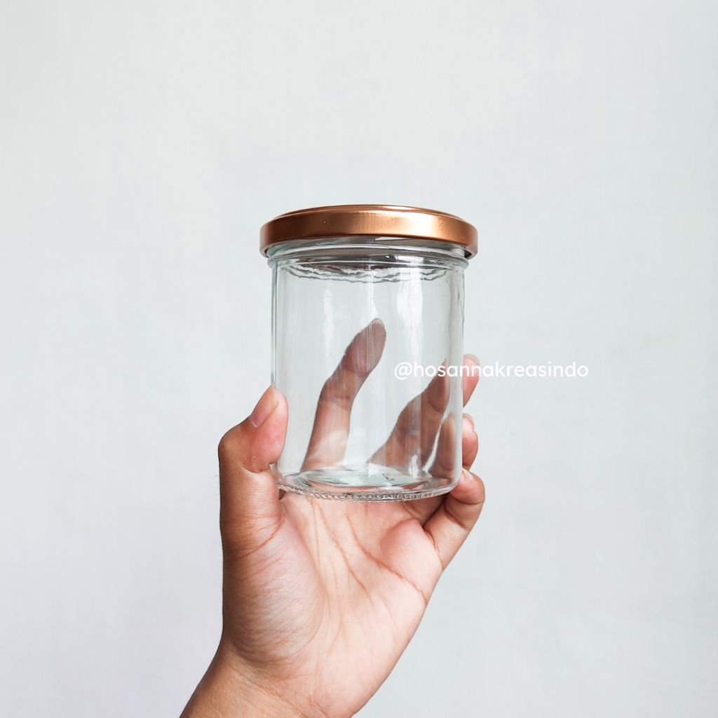 Jual Jar Kaca Bulat Mulut Lebar Vacuum Lid 200ml / Toples Kaca Mulut ...