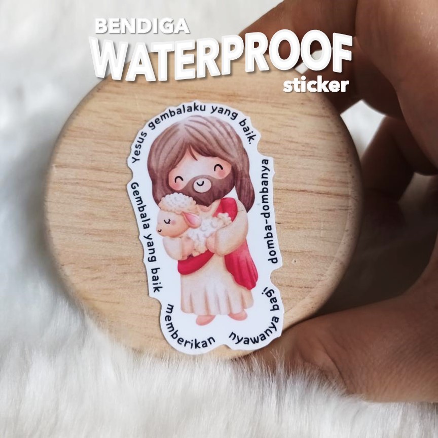 Jual YESUS GEMBALA YANG BAIK Sticker BENDIGA | Stiker Vinyl Gospel Alkitab Firman Rohani ...