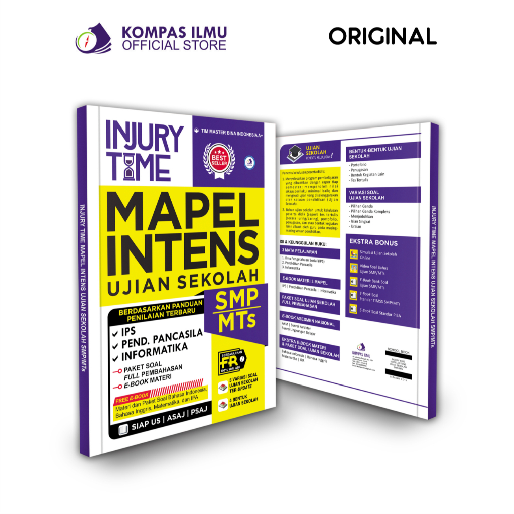 Jual Buku Ujian Sekolah SMP 2025 Terbaru | Injury Time Mapel Intens US SMP MTS IPS Pancasila ...