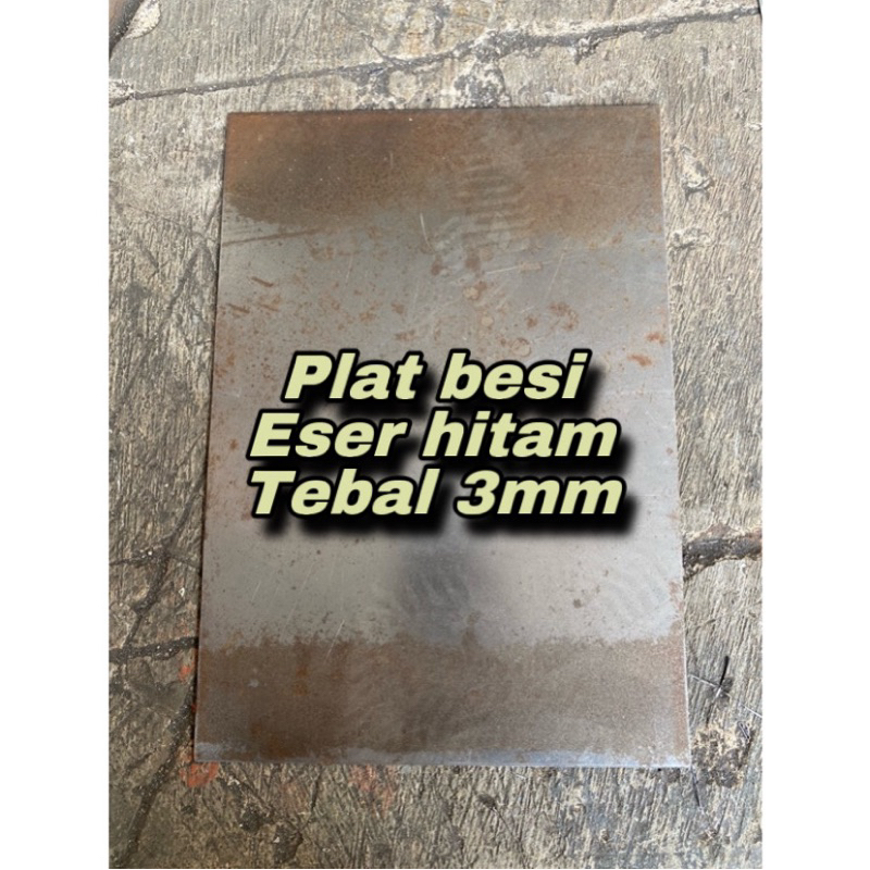 Jual Plat besi eser hitam polos, tebal 3mm. ukuran tersedia mulai 80x100cm | Shopee Indonesia