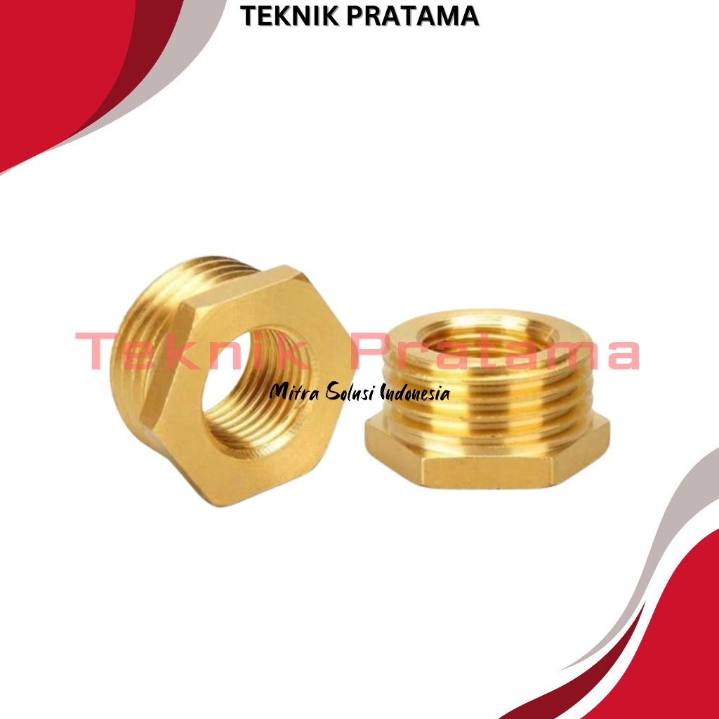 Jual 3/8" x 1/4" Vlock Ring Bushing Kuningan Drat Male 3/8 x Female 1/4 ...