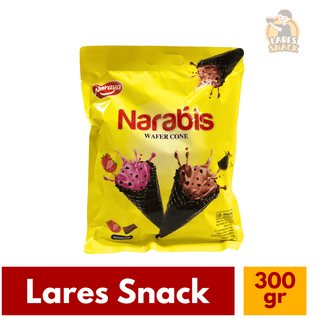 Jual Naraya Narabis Wafer Cone Assorted/Campur 300gr 25pcs | Shopee ...