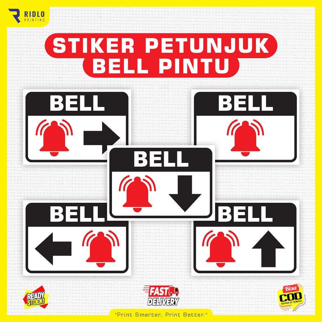 Jual STIKER PENUNJUK BELL PINTU | STIKER BELL | STIKER BELL PINTU ...
