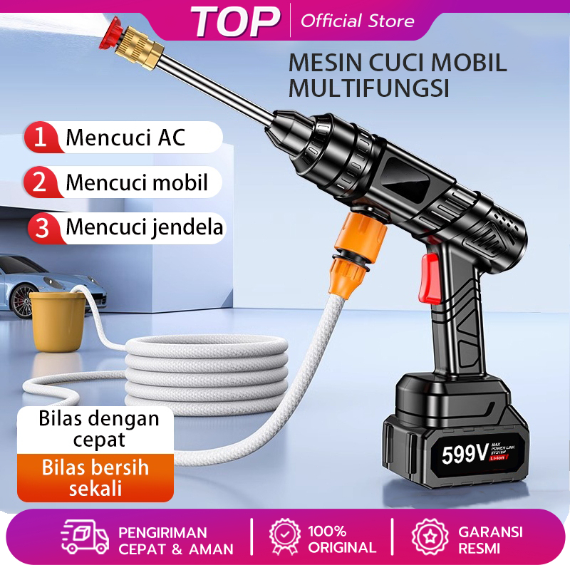 Jual 600W 12V 130Bar Alat Cuci Motor Mobil Mesin Mini Portable ...