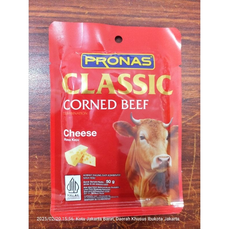 Jual PRONAS CLASSIC CORNED BEEF CHEESE 50 gr | Shopee Indonesia