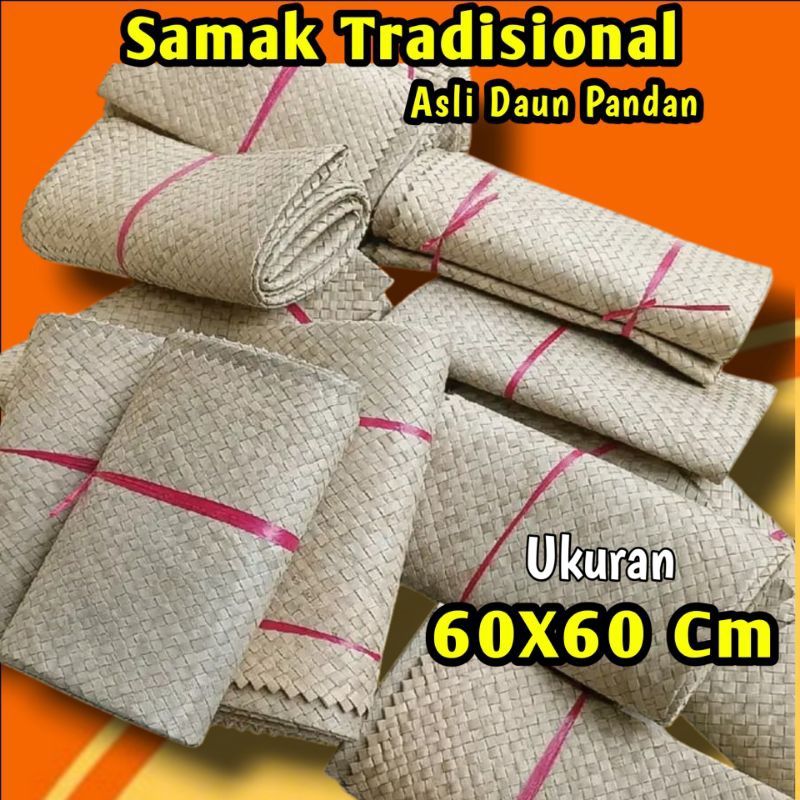 Jual Tikar Asli Pandan 60x60 Termurah / Tikar Tradisional / Samak ...