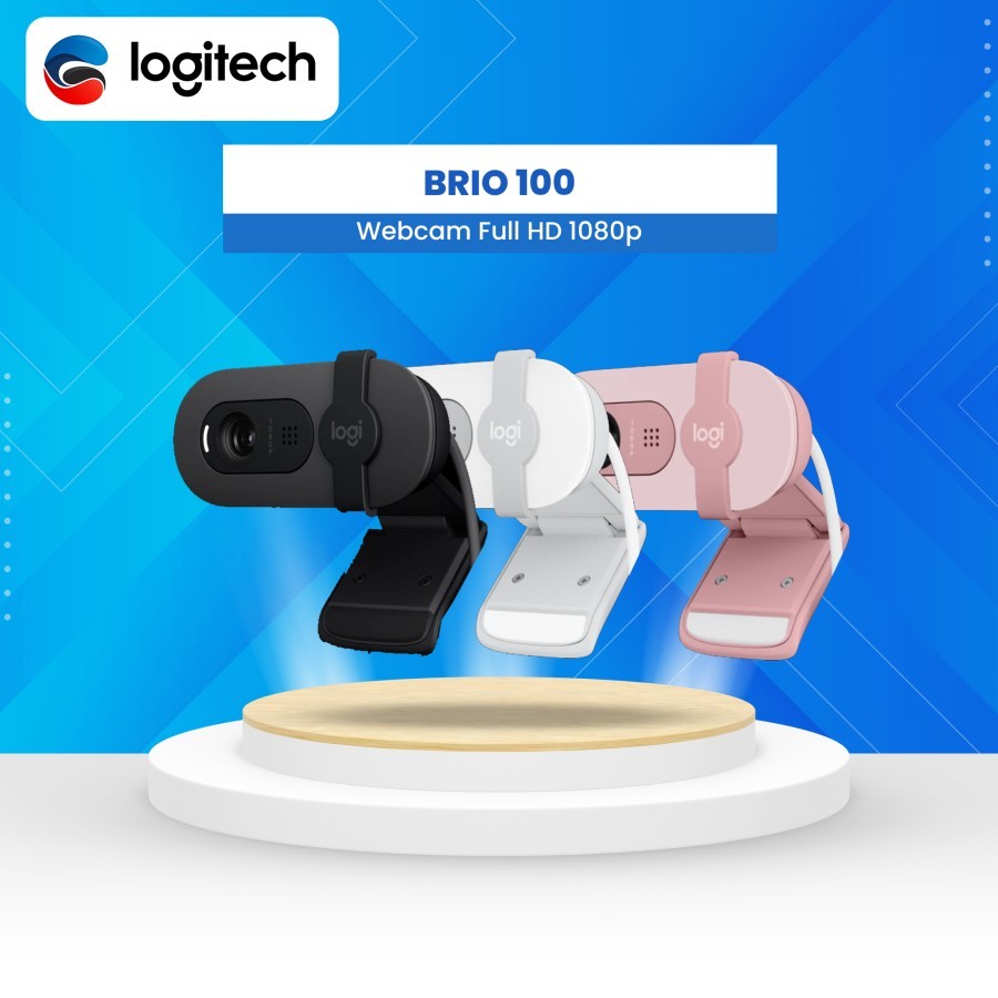Jual LOGITECH Webcam Brio 100 Webcam Full HD Shutter Privacy & Built-in ...