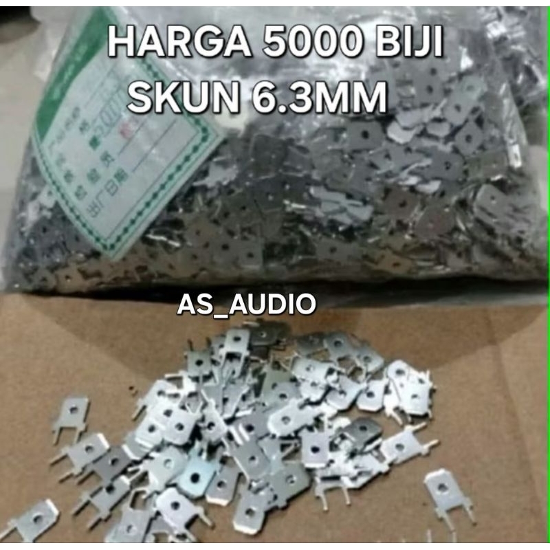 Jual SKUN PIN PLAT BESI SKUN BESI 6,3mm HARGA 1 KANTONG 5000 BIJI ...
