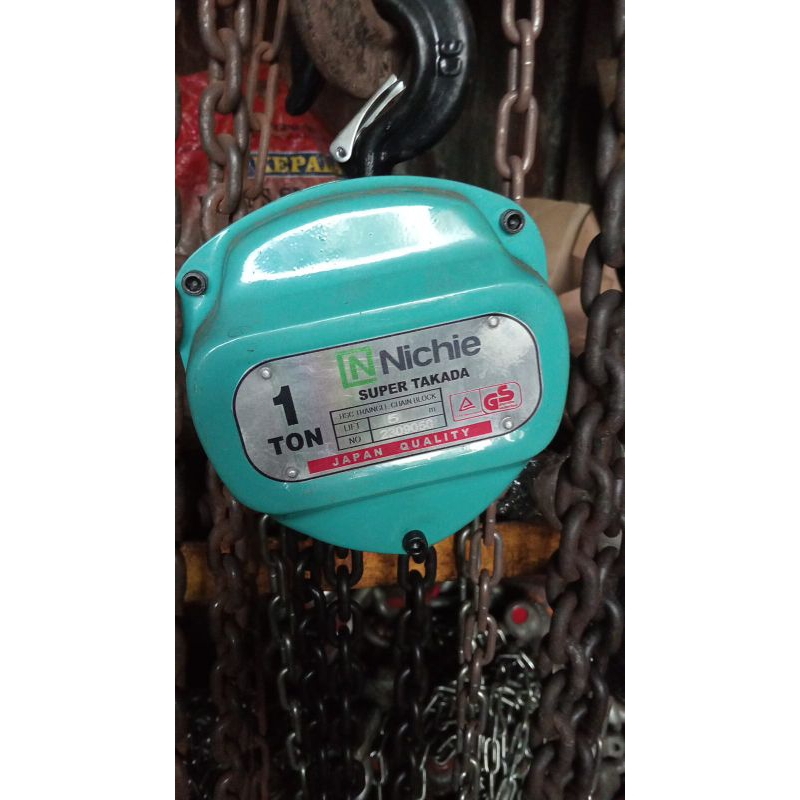 Jual katrol/chain blok 1 ton x 5 meter NICHIE SUPER TAKADA JAPAN ...