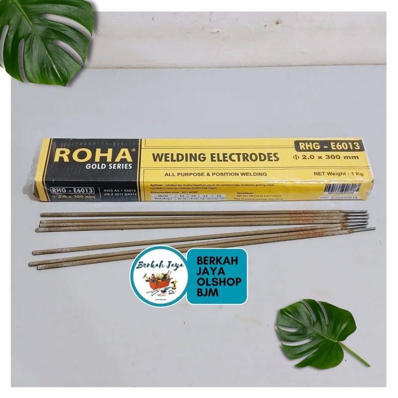 Jual KAWAT LAS ROHA RHG E6013 Ukuran 2MM (Gold series) / RHG E-6013 2.0 x 300mm 1KG | Welding ...