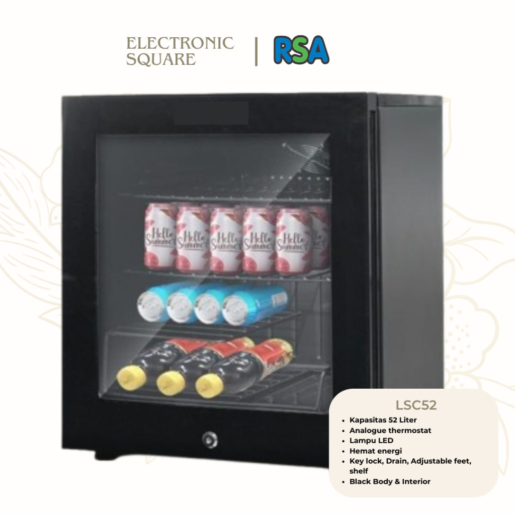 Jual RSA Portable Showcase Display Cooler LSC52 Minibar | Shopee Indonesia