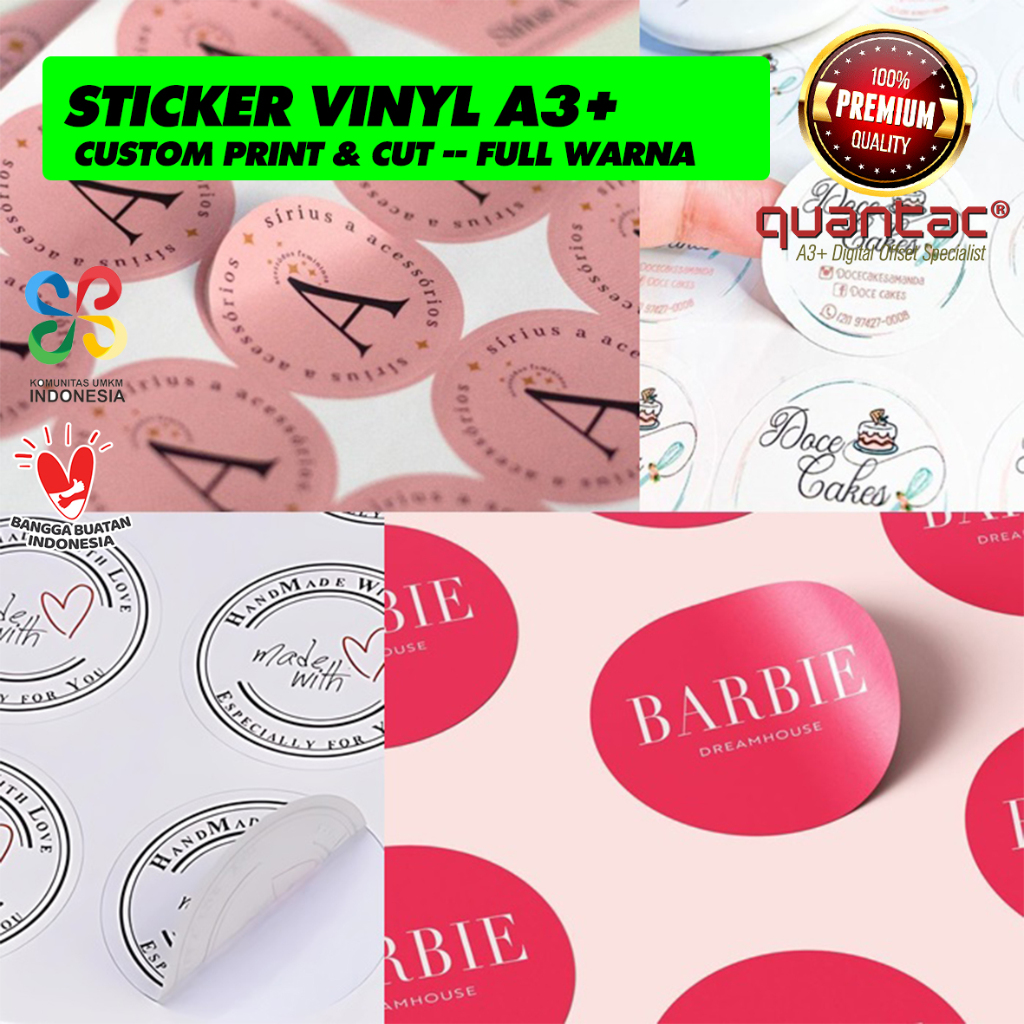 Jual Print Cetak Sticker Vinyl A3+ KISS CUT Label Kemasan Skincare ...