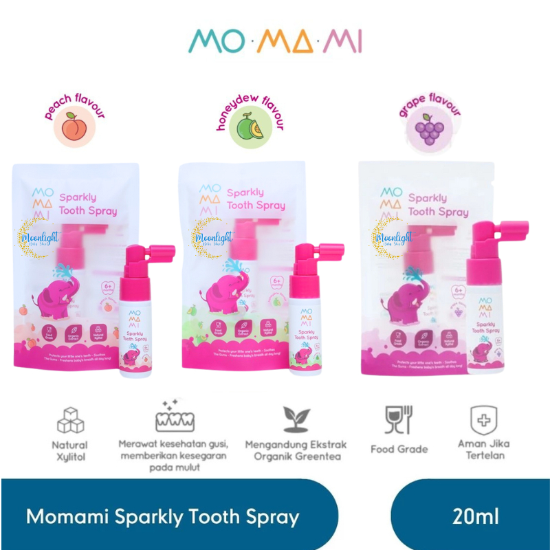 Jual Momami Sparkly Tooth Spray 20ml - Semprotan Perawatan Gigi Anak ...