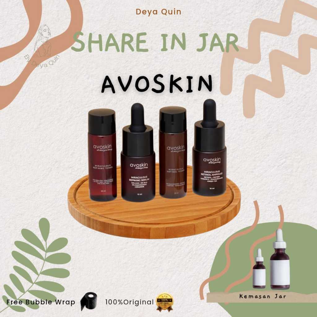 Jual (SHARE in JAR) AVOSKIN Refining Serum | Refining Toner | Retinol ...