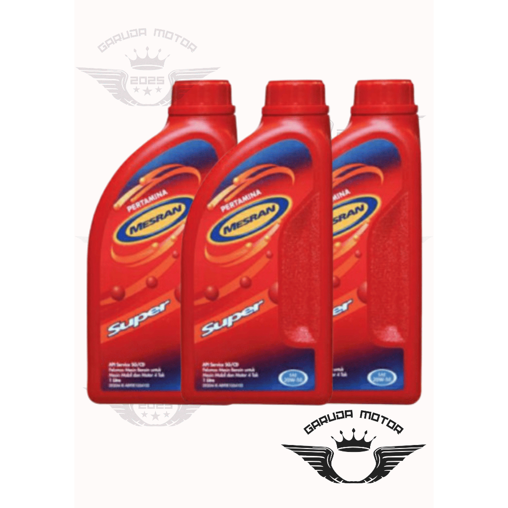 Jual 3 BOTOL Oli Pertamina Mesran Super 0.8L & 1L | Shopee Indonesia