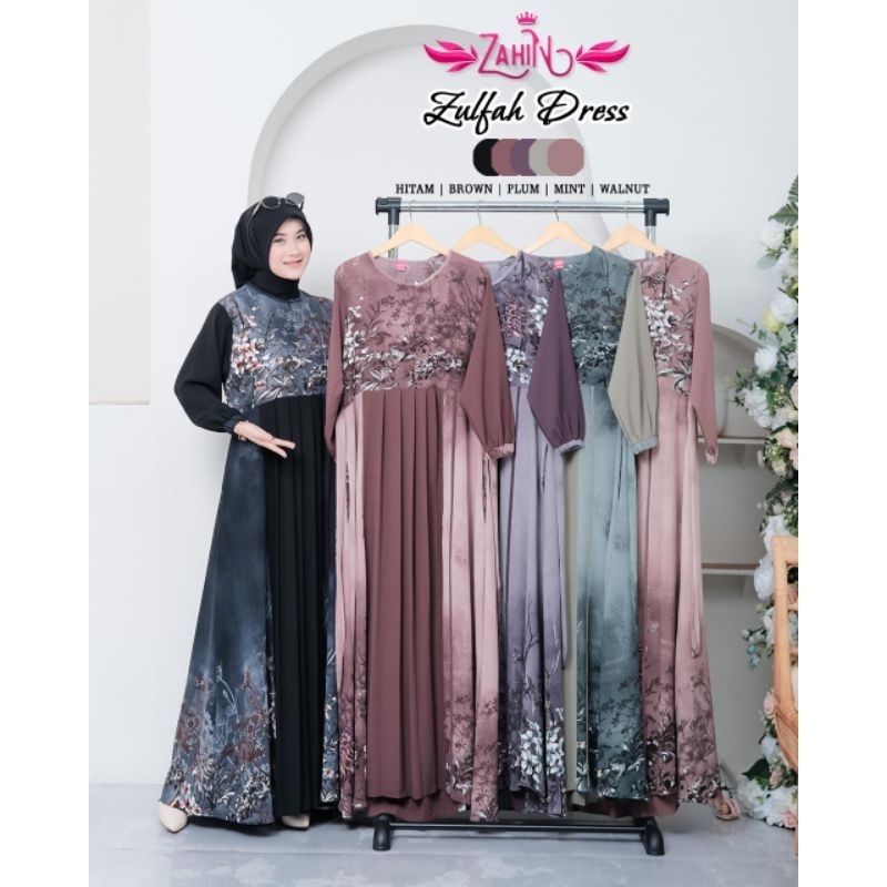 Jual ZULFAH DRESS ORI BY ZAHIN//TERBARU BEST SELLER VIRAL KEKINIAN ...
