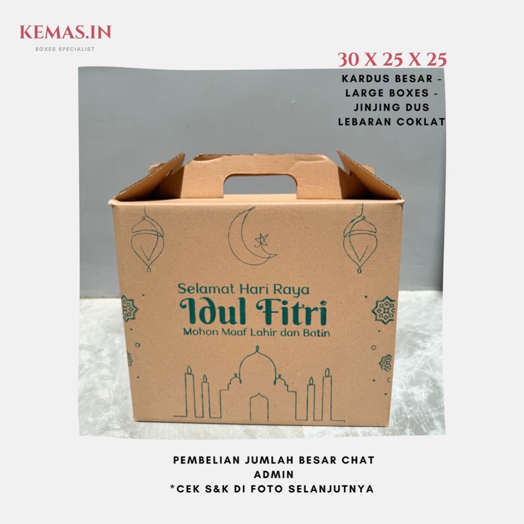 Jual Box Parcel 30x25x25 cm Kardus JINJING COKLAT | Parcel | Lebaran ...