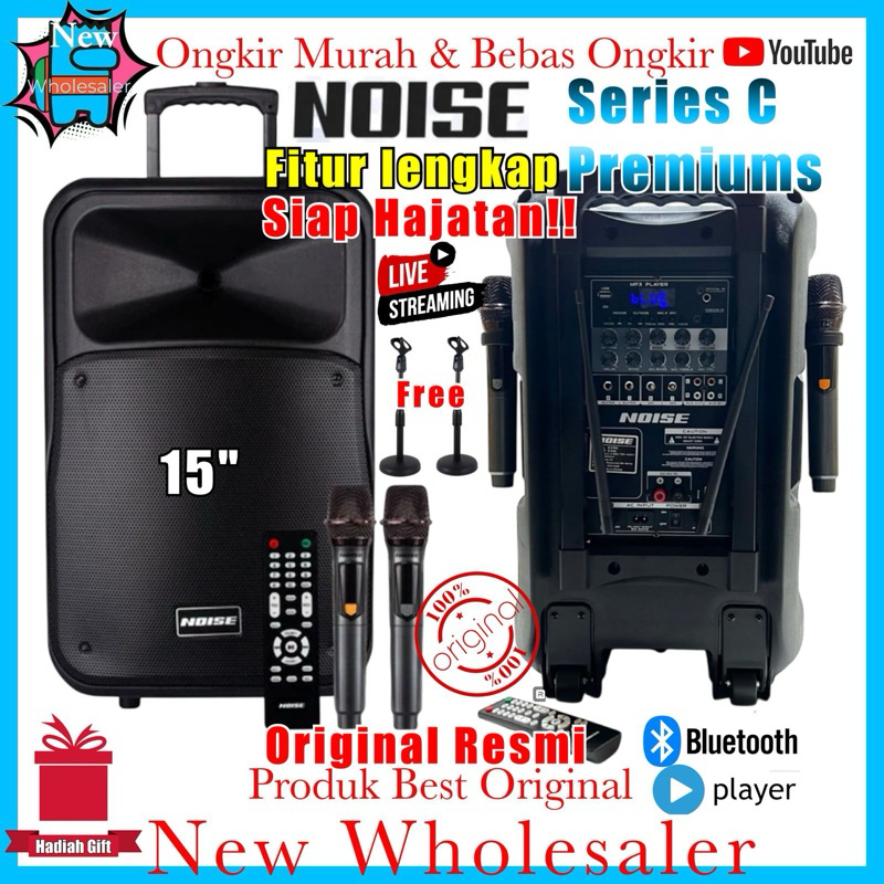 Jual speaker Aktif Portable 15 inch Noise Series c Premiums Original Fitur lengkap | Shopee ...