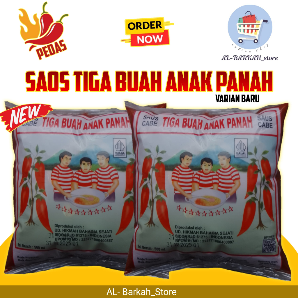 Jual Saos Cabe Tiga Anak/saos tiga anak/saus cabe cap tiga buah anak ...