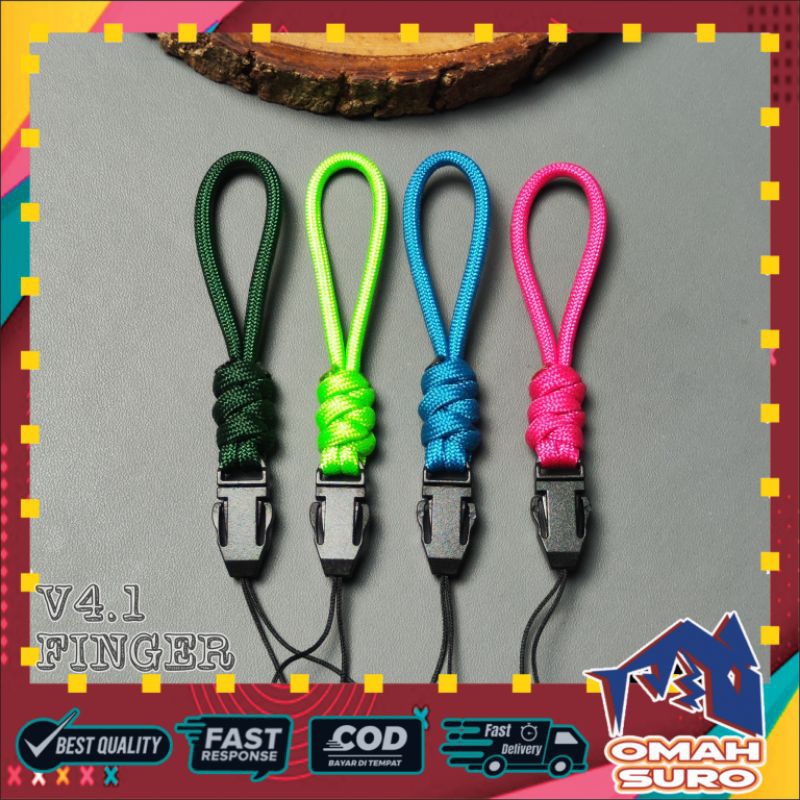 Jual V4.1 FINGER STRAP PARACORD LANYARD HAND/ FINGER TALI GANTUNGAN HP ...