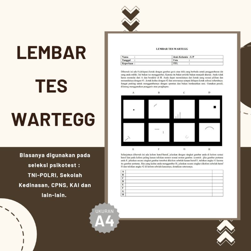 Jual LEMBAR TES WARTEGG PSIKOTEST | Shopee Indonesia