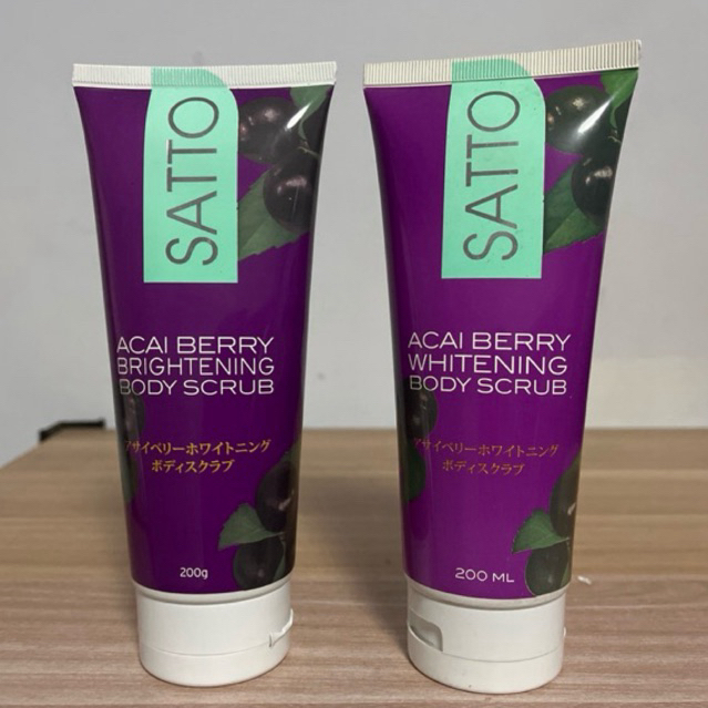 Jual SATTO ACAI BERRY BRIGHTENING BODY SCRUB 200G ORIGINAL | Shopee ...