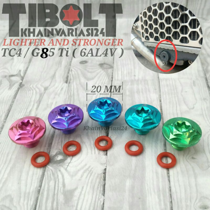 Jual baut titanium tutup pembuangan air radiator pcx adv sonic supra ...