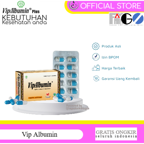 Jual Vip albumin premium kapsul ikan gabus isi 30 kapsul 3 strip bantu ...