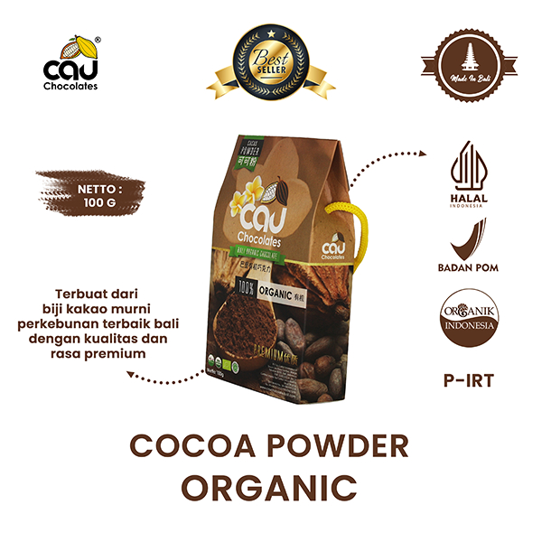 Jual CAU CHOCOLATES - Cocoa Powder Organic / Bubuk Coklat Organik 100 ...