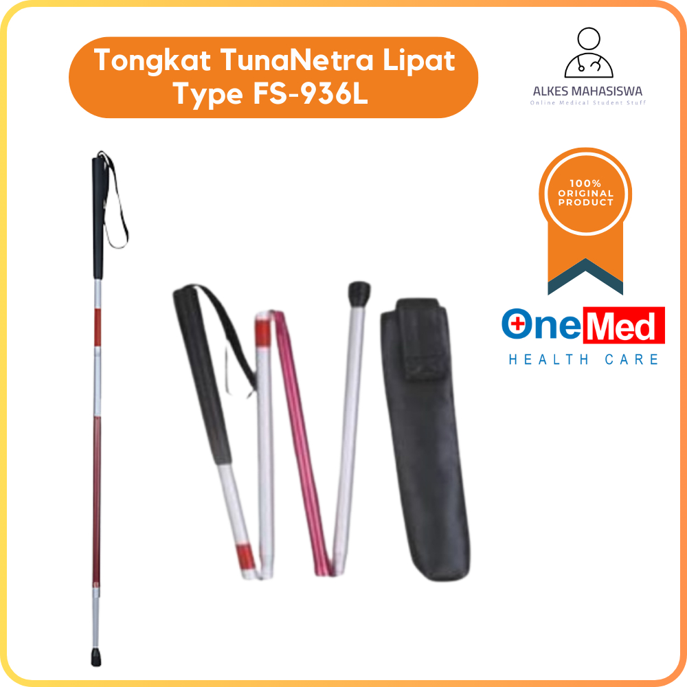 Jual Tongkat Tuna Netra Lipat type FS-936L ONEMED | Shopee Indonesia