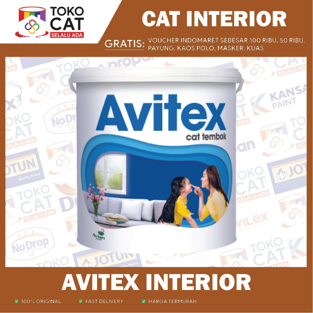 Jual Cat Interior | Avitex Interior Warna Putih 25 Kg | Kemasan Pail ...