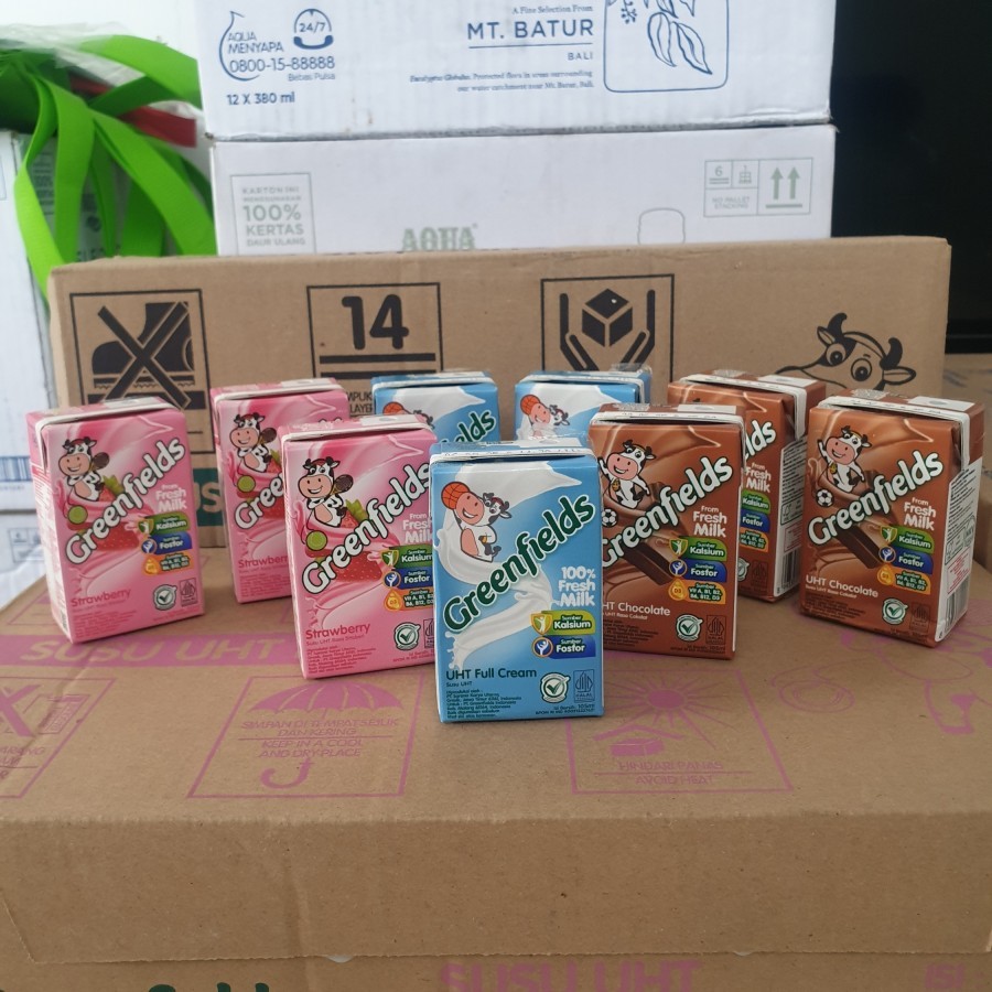 Jual Susu UHT Greenfields 105ml × 1 karton ( 1kardus ) | Shopee Indonesia