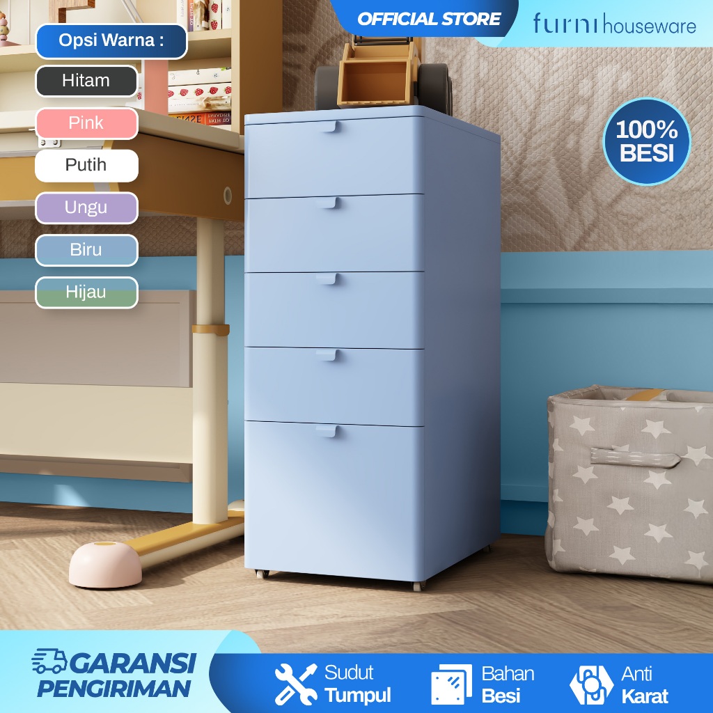 Jual LEMARI LACI BESI LEMARI PAKAIAN SERBAGUNA AESTHETIC 5-6 DRAWER ...