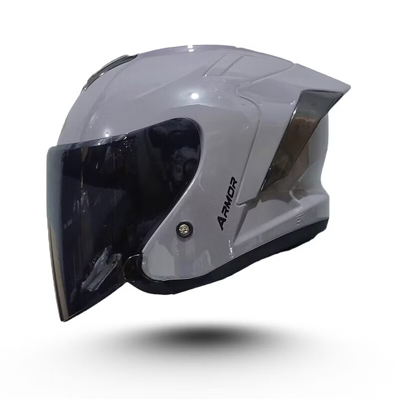 Jual HELM JS ARMOR HALF FACE KACA SMOKE SNI | Shopee Indonesia
