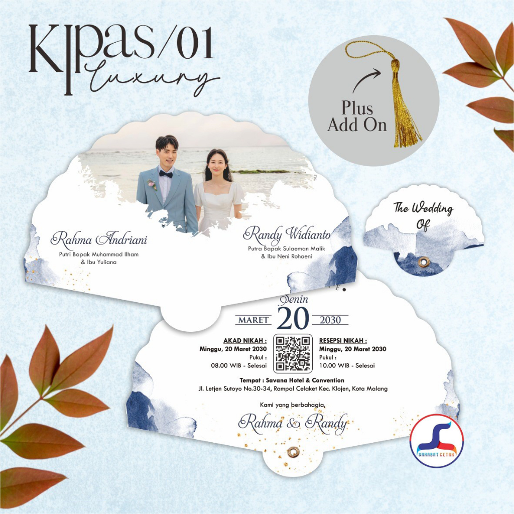 Jual Undangan Pernikahan Model Kipas I Undangan Kipas Angin I Undangan ...